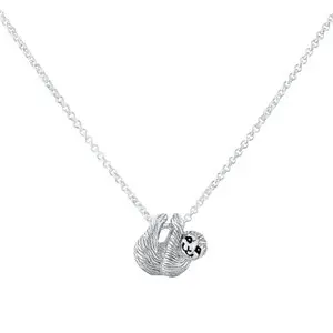 LILY CHARMED Sterling Sloth Charm Necklace - Silver