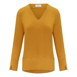 AUGURI Mustard Jersey Top