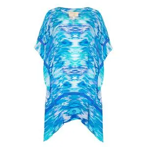 SOPHIA ALEXIA Sea Dream Classic Silk Kaftan - Blue