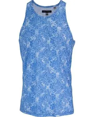LORDS OF HARLECH Tedford Paisley Wave Tank - Blue