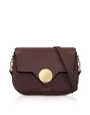 LE PARMENTIER San Pedro Leather Shoulder Bag Wine Color - Red