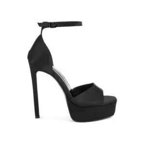 RAG & CO Marshis Towering Platform Heel Sandals In By - Black