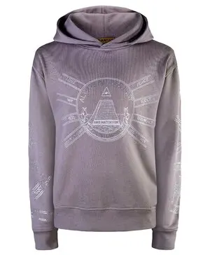 MIRACLES MANIFESTER Affirmation Hoodie With Rhinestone Detail - Grey
