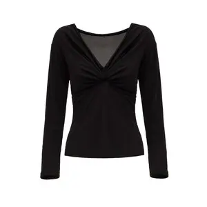 GEORGETTE Noir Veil Top