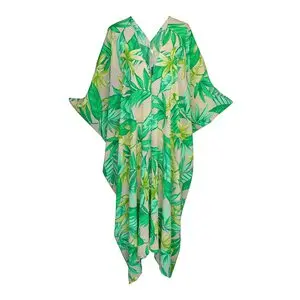 JENNAFER GRACE Canopy Nude Caftan - Green