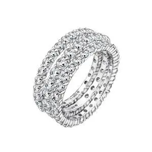DIAMONBLISS Marilyn Monroe Set Of Three Eternity Rings - White