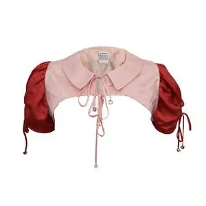SHINARAA Red / Pink Bubble Sleeve Crop Bolero Jacket - Red/pink
