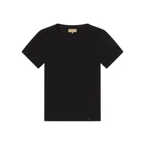 WESTON JON BOUCHER Silas Raw Neck Slim Fit Tee Obsidian - Black