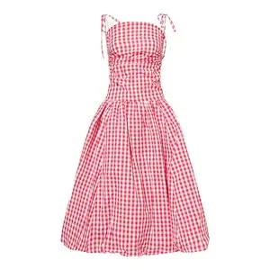 AMY LYNN Alexa Gingham Puffball Dress