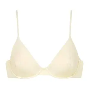 MONTCE Cream Rib Dainty Bikini Top - White