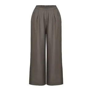 OH!ZUZA NIGHT&DAY Neutrals Echo Wide-leg Viscose Trousers – Cocoa - Brown