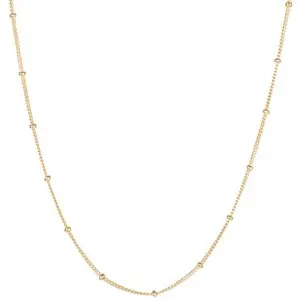 ZOHREH 18" Stationed Bead Chain 9k - Gold