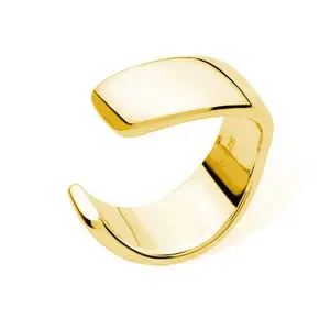 LUCY QUARTERMAINE Flat Plain Cuff In Vermeil - Gold