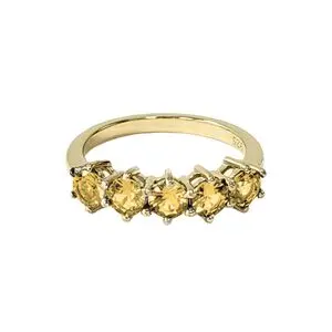 BELINDA JEWELZ Citrine Lena Birthstone Ring - Orange