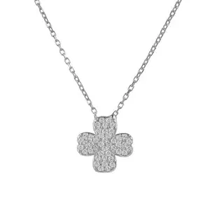 LATELITA Lucky Four Leaf Clover Necklace - Silver
