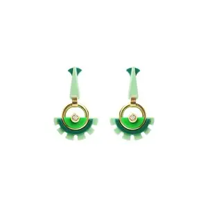 GISSA BICALHO Acrylic Handmade Earring Indaiá Pale - Green