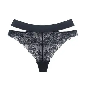 MONIQUE MORIN LINGERIE Wild Lace Cheeky Panty - Black