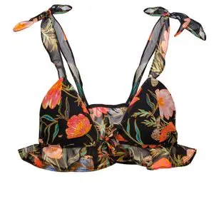 INTROVERTIE VIENNA Charmed Silk Bralette - Black