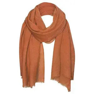 ALIE STREET LONDON Aurielle Silk Wool Scarf Mocha Mousse Brown