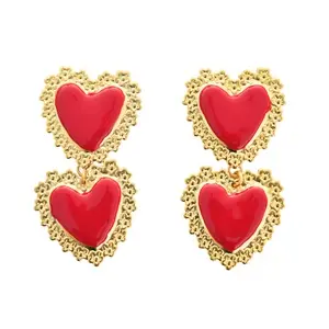 THE PINK REEF Double Valentine Heart Red