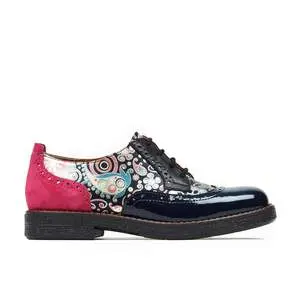 EMBASSY LONDON USA Blue / Pink The Artist Navy Pink Oxford Shoes - Blue/pink