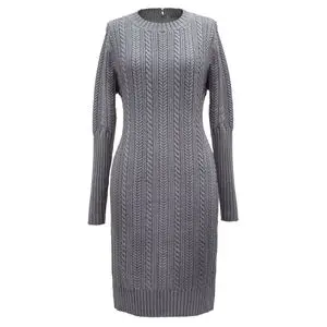SMART AND JOY Lacing-in-back Jumper Dress - Grey