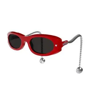SABATINO Guerrilla Frames Acetate Silver Pendant - Red