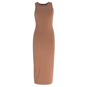 CIRCULAR PATH Marilyn Midi Dress Pecan - Brown