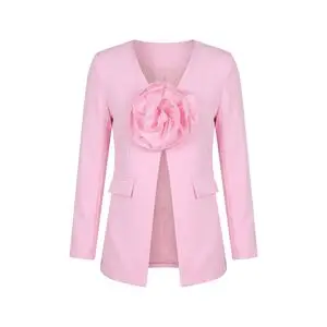 MODENAIRE Sculptural Rose Blazer With Tailored Silhouette