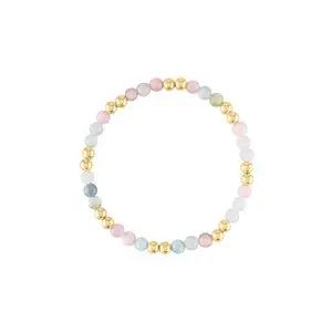 OLIVIA LE Morganite Golden Bead Bracelet - Yellow