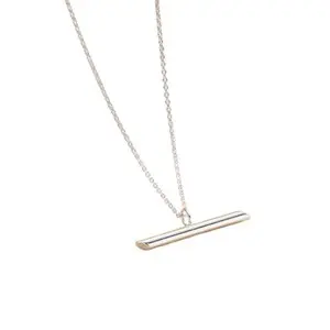 POSH TOTTY DESIGNS Sterling Flow T Bar Necklace - Silver