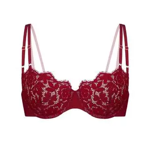 MONIQUE MORIN LINGERIE Frisson Balconette Bra Bloodstone - Red