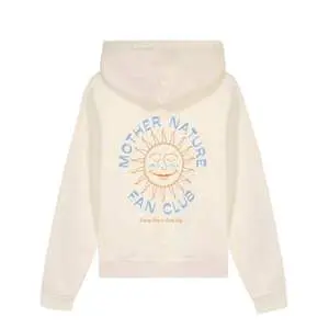 VELD Neutrals Jordaan Mother Nature Fan Club Hoodie In Cream - White