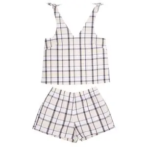 LE COLONEL Neutrals / Beige Tiles Seersucker Pyjama Set - Grey
