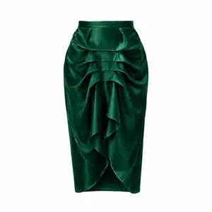 LUMINA ELIGMA The Vanguard Skirt Silk Emerald - Green