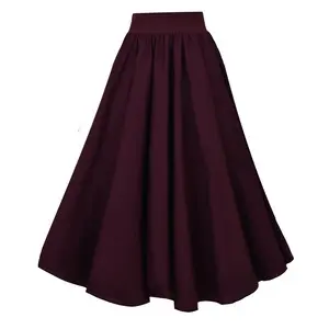 FROCK TALES Drury Lane Circle Skirt In Cherry Lacquer