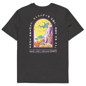 ANCHOR & CREW X Think Ocean "japan Gurafiku" Organic Cotton T-shirt - Black