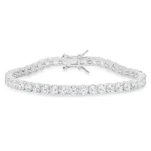 KYLIE HARPER Round Cut Diamond Cz Tennis Bracelet In Sterling - Silver
