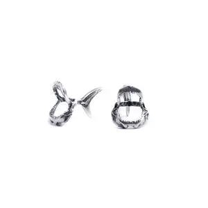 LEE RENEE Shark Jawbone Cufflinks - Silver