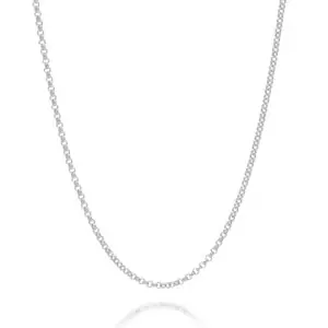 NELLOU JEWELLERY Belcher Chain Necklace Sterling Short - Silver