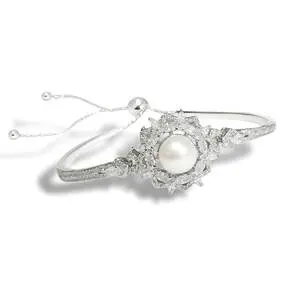 NINEMOO Fleur De Givre Adjustable Bracelet - Silver