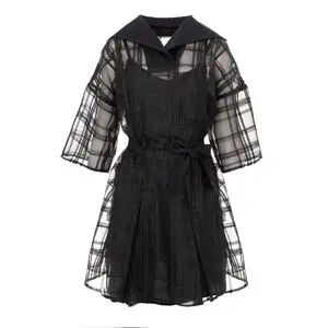 LARISA DRAGNA Karol Sheer Dress - Black