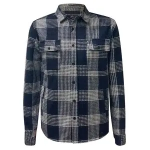 VUSTRA Blue / White Denali Dawn Overshirt - Blue/white