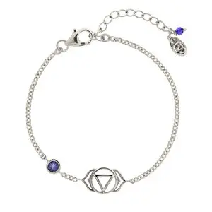 CHARLOTTE'S WEB JEWELLERY Third Eye Chakra Bracelet Iolite - Silver