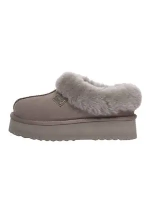 EVERAU AUSTRALIA Topknot Leather Slippers - Brown
