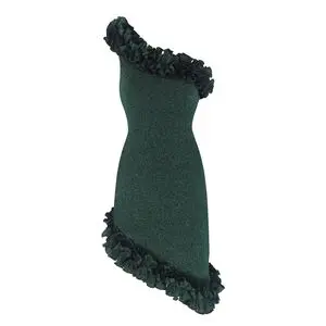 NUR KARAATA Florentina Sparkle Dress - Green