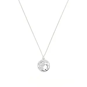 SEVEN SAINTS Alexander The Great Bust Coin Pendant Necklace In Sterling - Silver