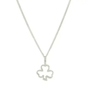 KATIE MULLALLY Shamrock Charm Necklace - Silver