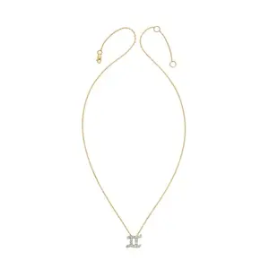HEATHER HAWKINS Gemini Zodiac Diamond Pendant Necklace - Gold