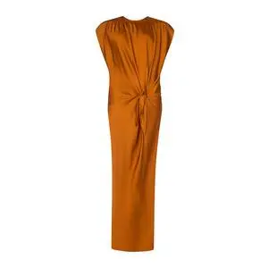 ROSES ARE RED Brown / Gold / Neutrals Deina Dress In Chocolate - Brown/gold
